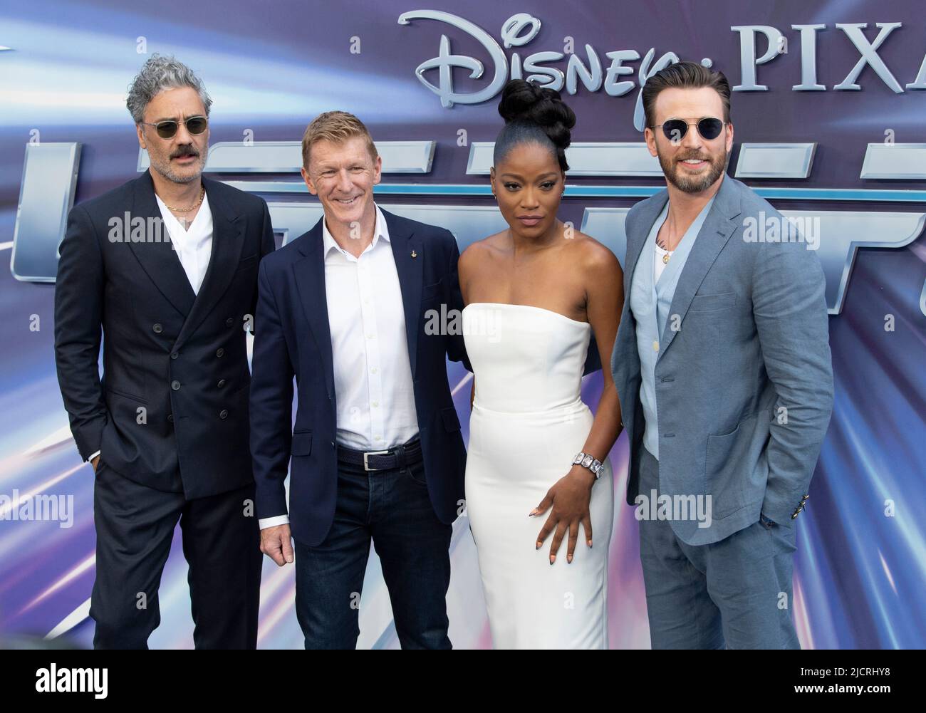 London, UK. Taika Waititi, Tim Peake, Keke Palmer and Chris Evans at ...