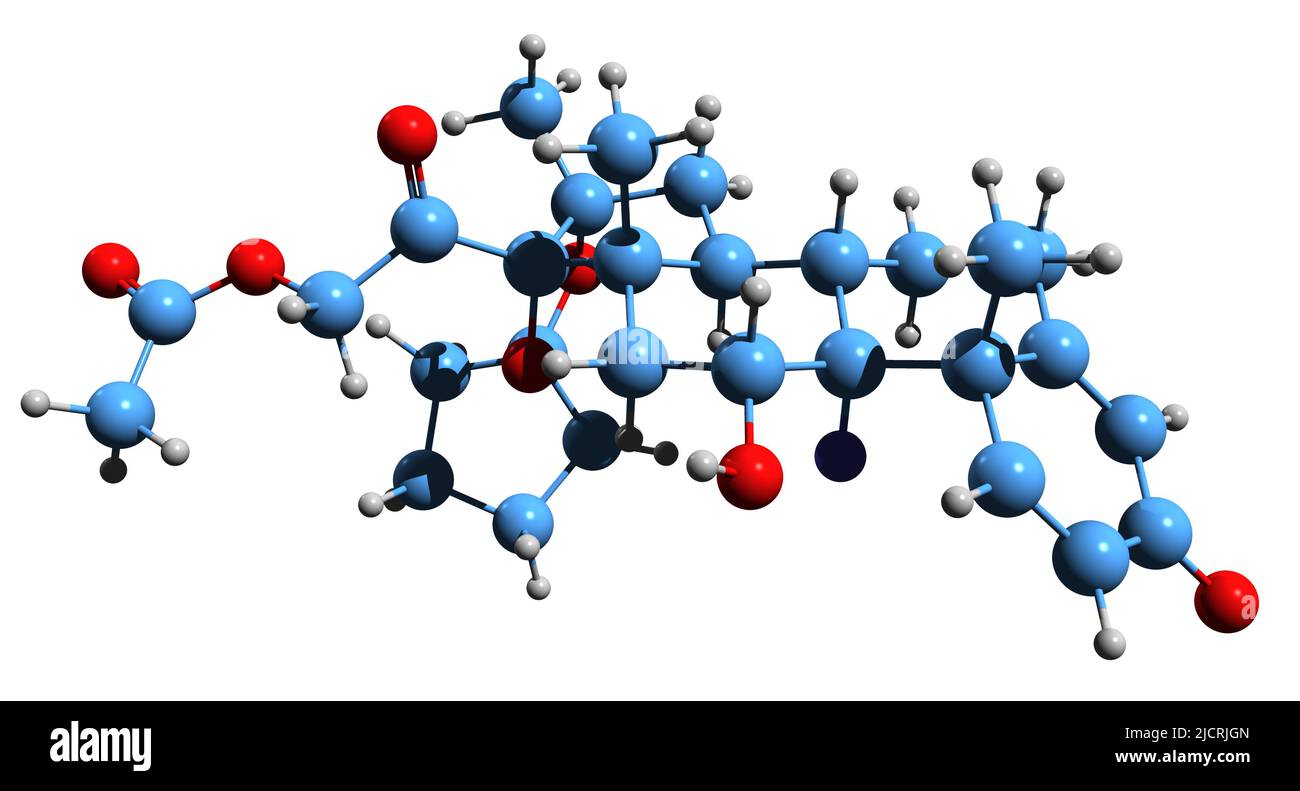 3D image of Amcinonide skeletal formula - molecular chemical structure ...