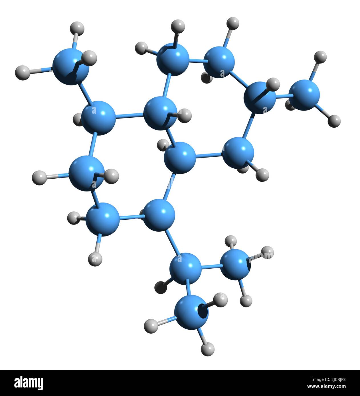 3D image of Cadinene skeletal formula - molecular chemical structure of ...