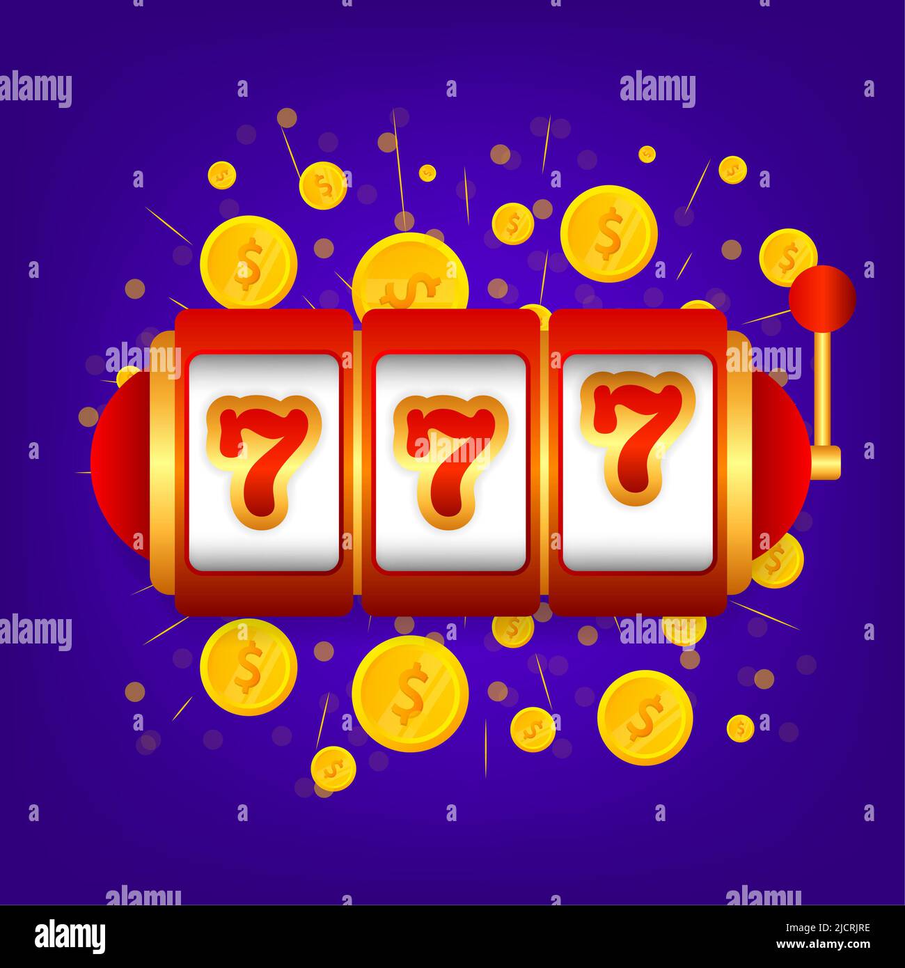 Flat banner with 777 jackpot for concept design. 777 big win concept ...