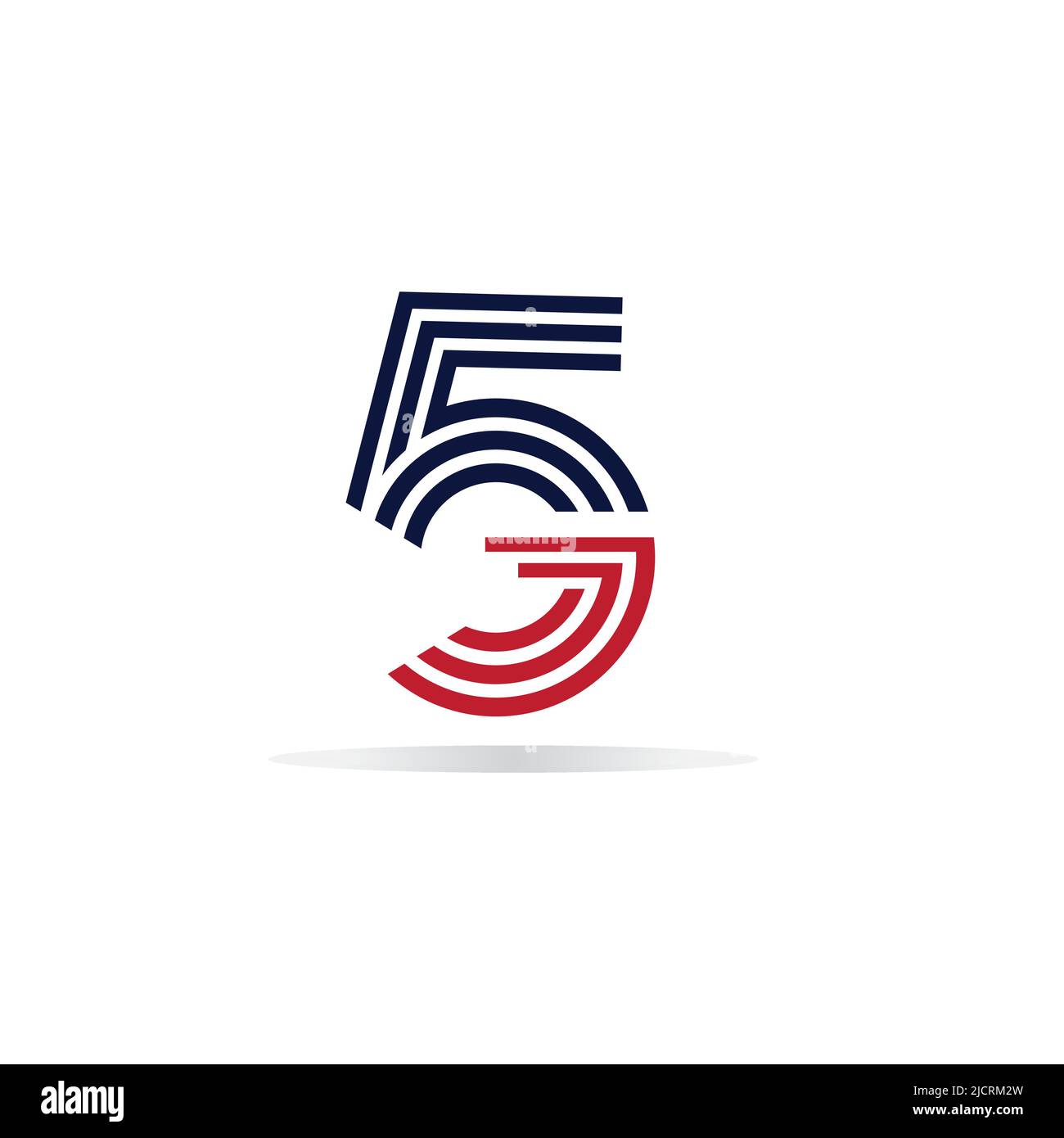 5G network logo. Logo network 5G connection. Number 5 and G letter ...