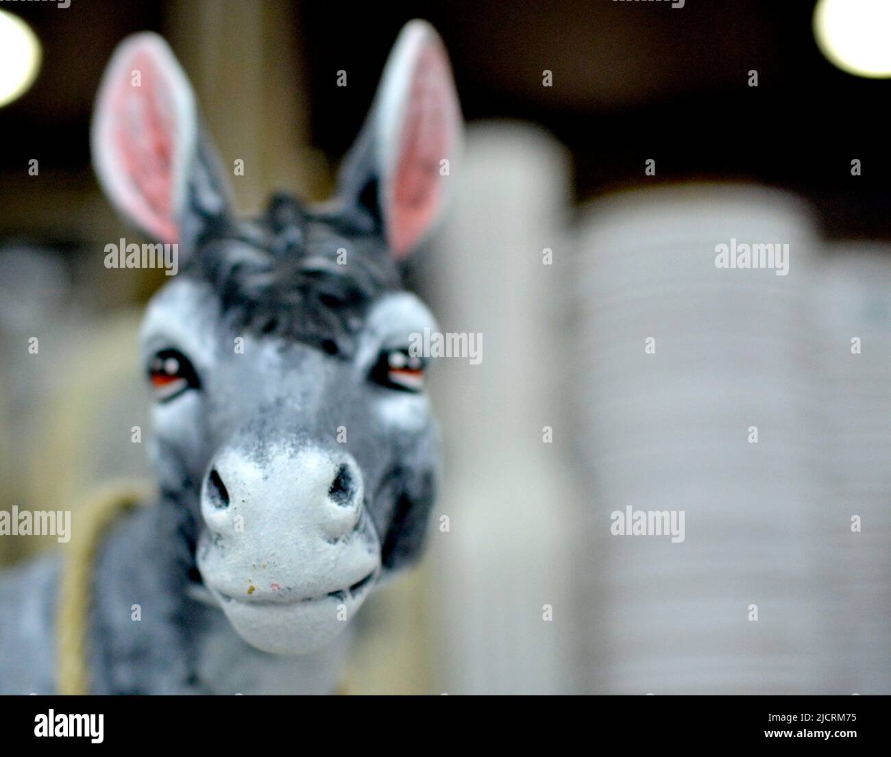 sweet donkey figurine face Stock Photo - Alamy