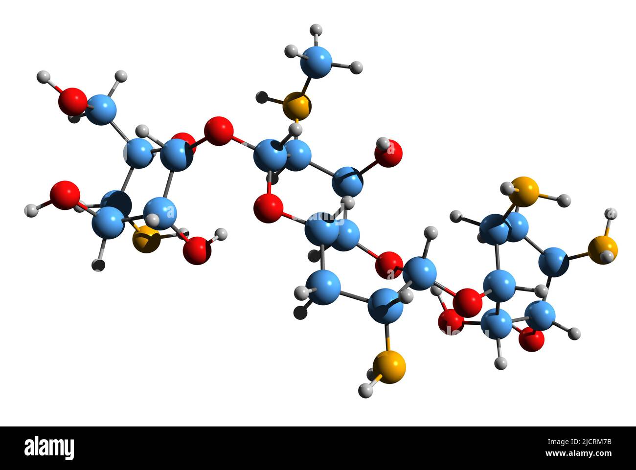 3D image of Apramycin skeletal formula - molecular chemical structure ...