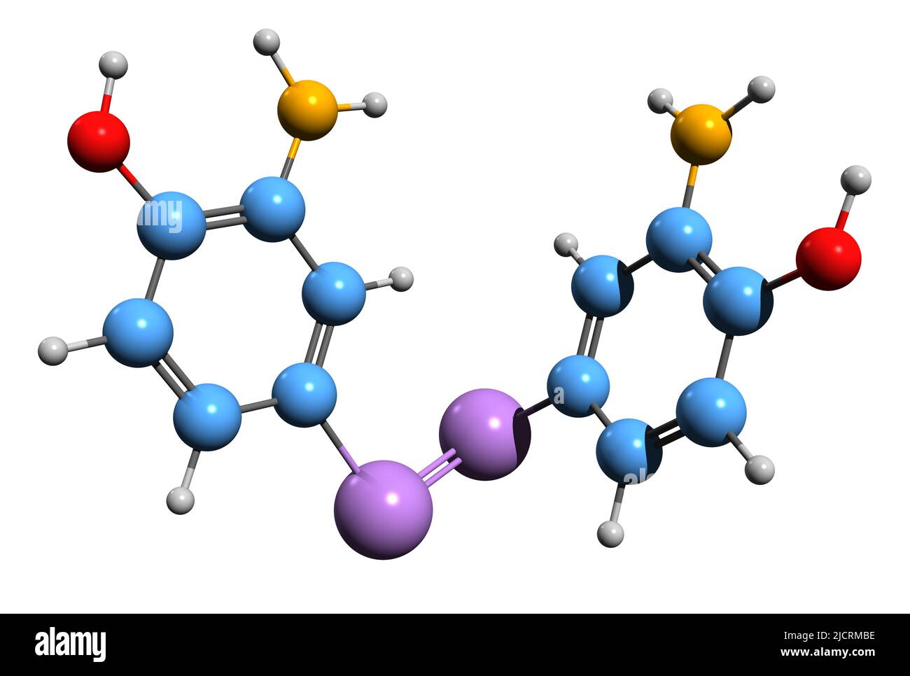3D image of Arsphenamine skeletal formula - molecular chemical ...