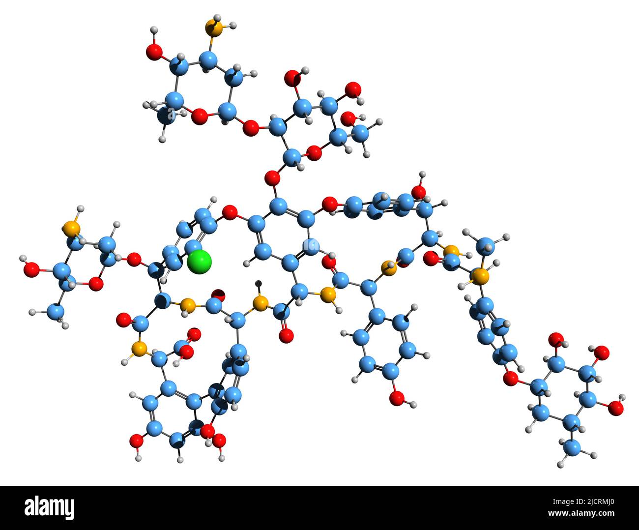 3D image of Avoparcin skeletal formula - molecular chemical structure ...