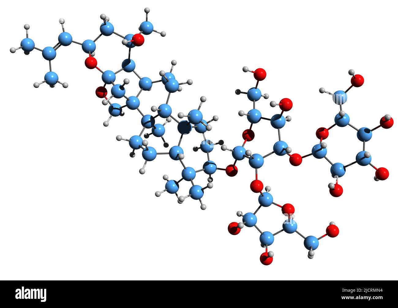 3D image of Bacoside A skeletal formula - molecular chemical structure ...