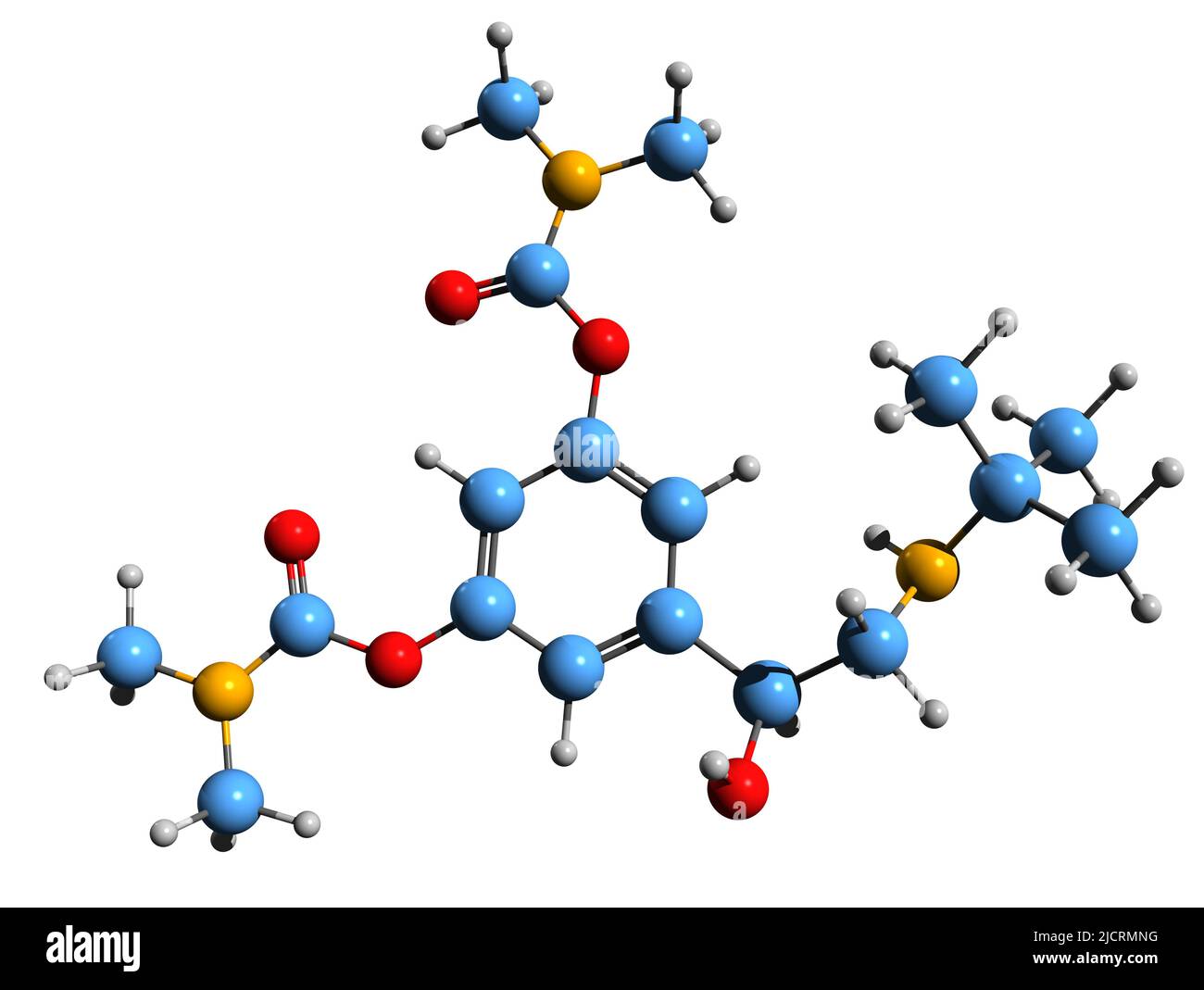 3D image of Bambuterol skeletal formula - molecular chemical structure ...