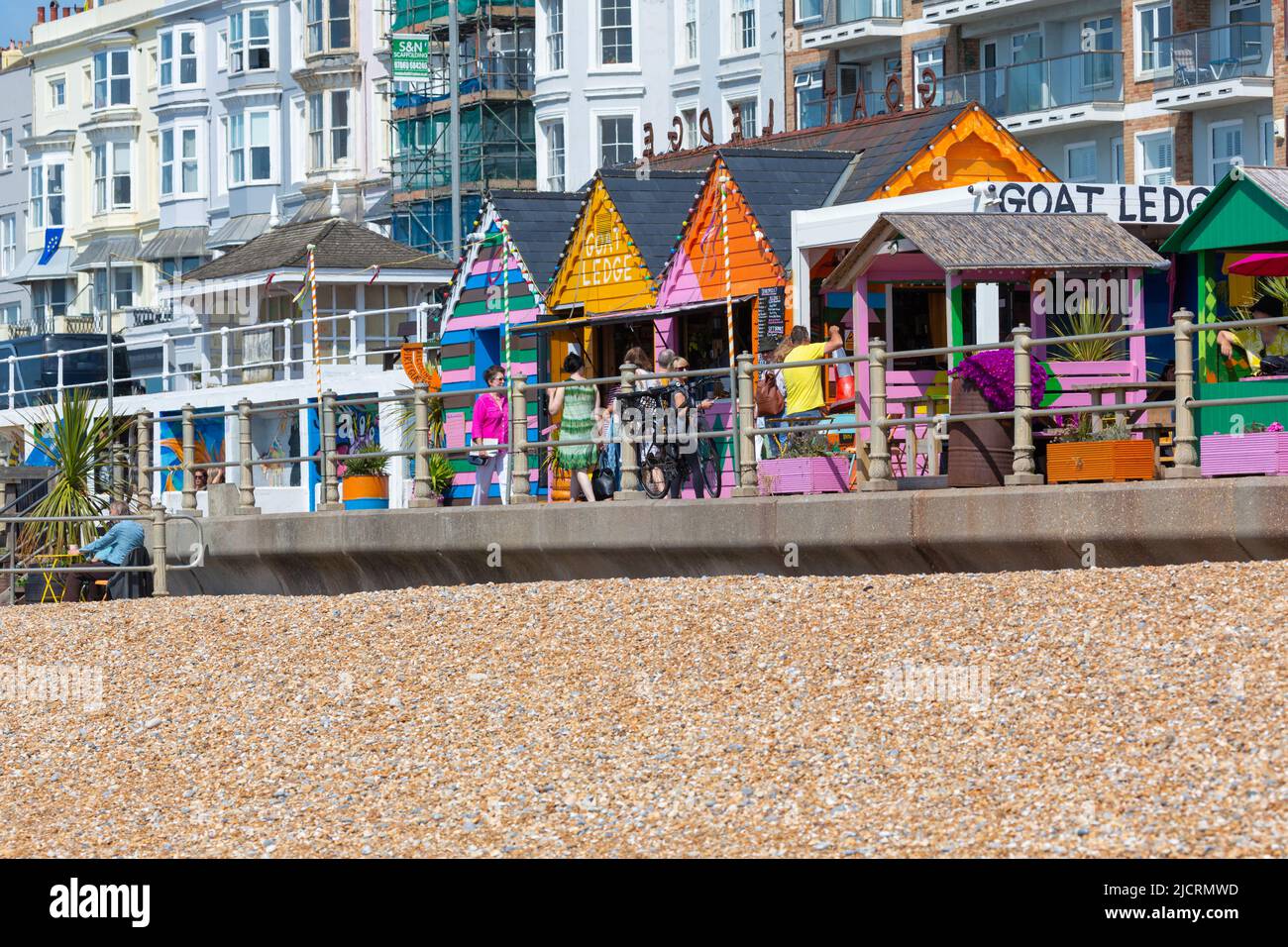 Goat ledge cafe on Hastings beach front, St Leonards, hastings, east ...