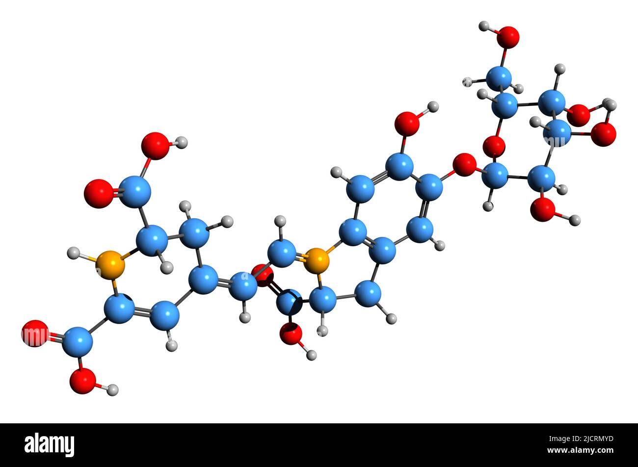 3D image of Betanin skeletal formula - molecular chemical structure of ...