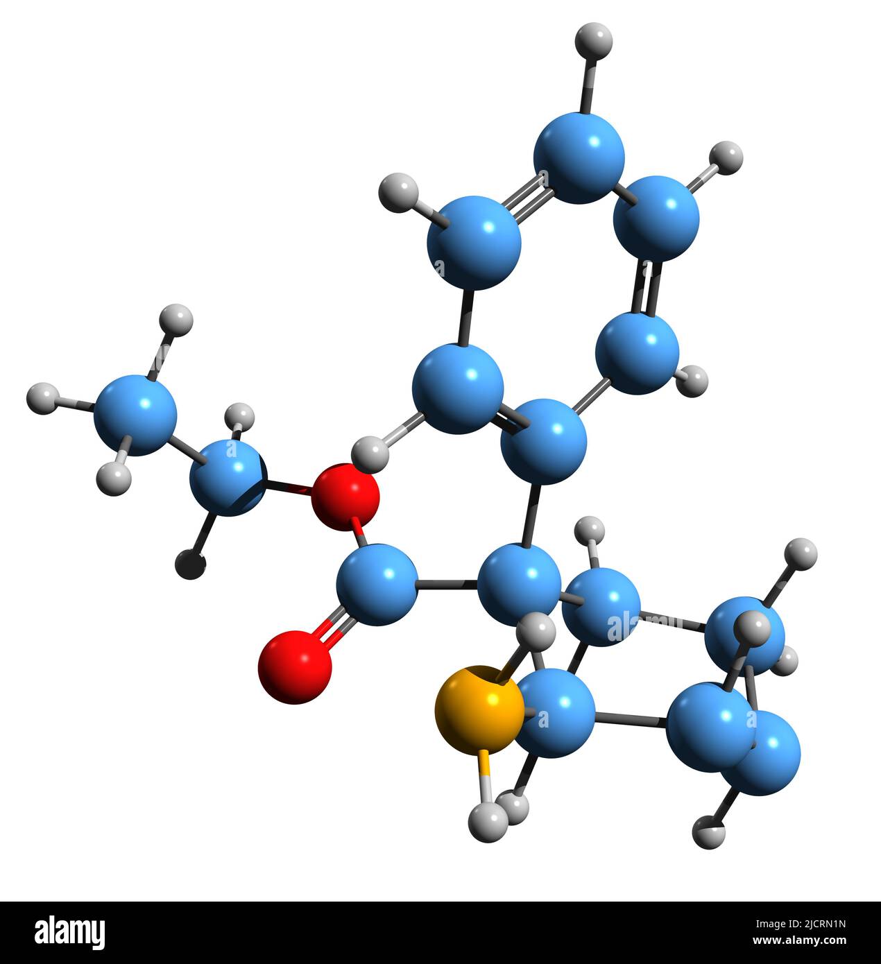 3D image of Bisnortilidine skeletal formula - molecular chemical ...