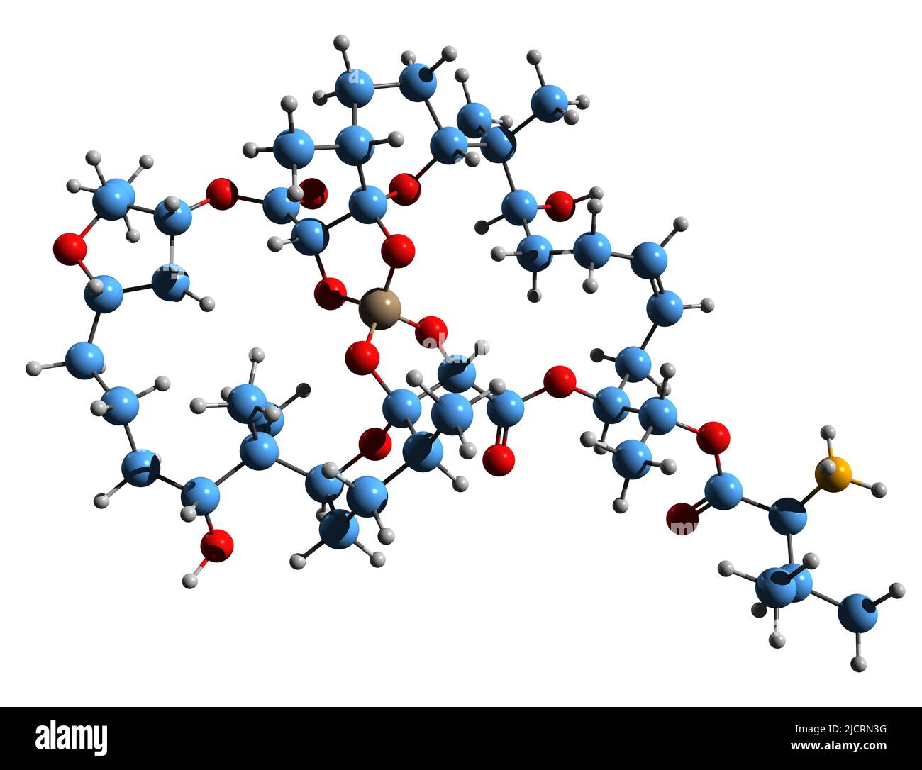 3D image of Boromycin skeletal formula - molecular chemical structure ...