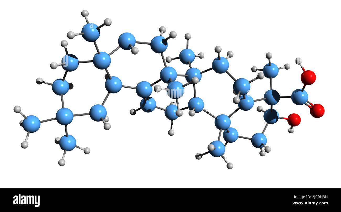 3D image of Boswellic acid skeletal formula - molecular chemical ...