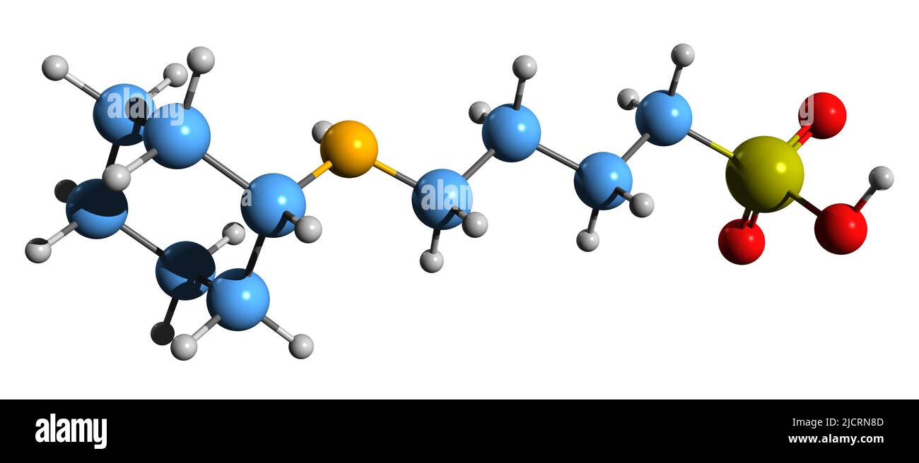 3D image of CABS skeletal formula - molecular chemical structure of ...