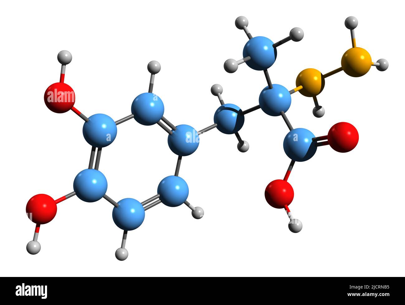 3D image of Carbidopa skeletal formula - molecular chemical structure ...