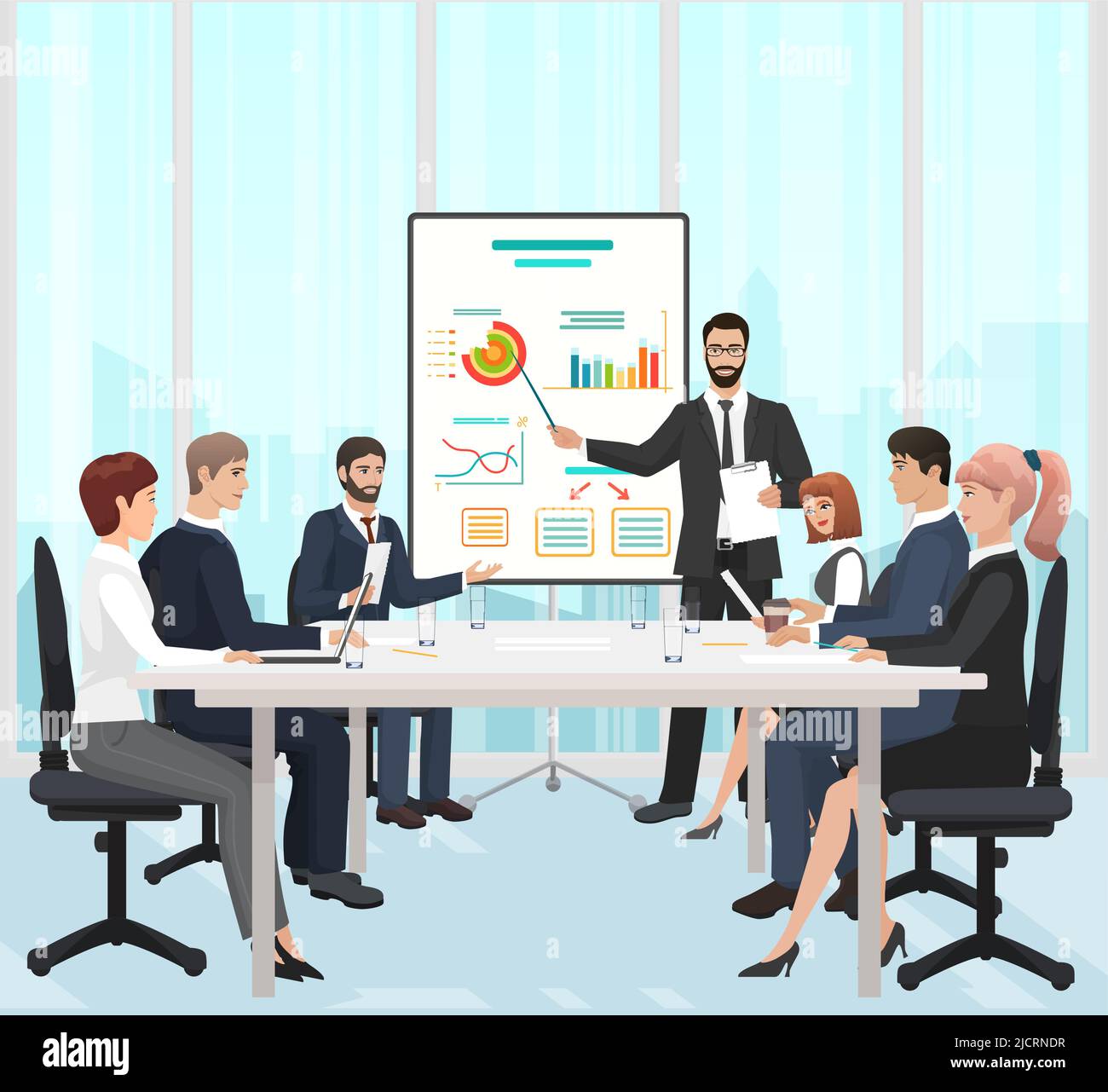 Managers discussion Stock Vector Images - Alamy