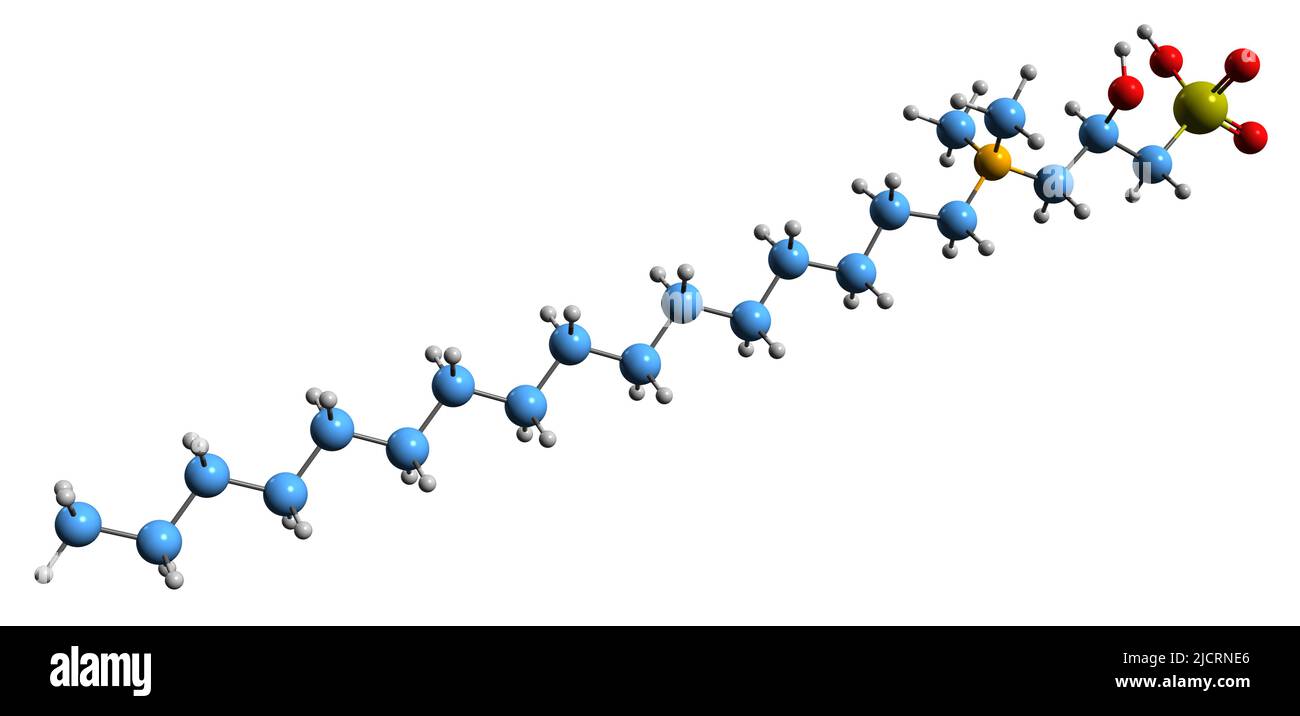 3D image of Cetyl Hydroxysultaine skeletal formula - molecular chemical ...