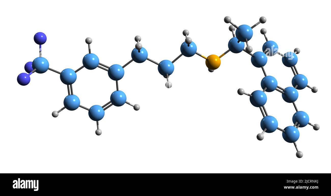 3D image of Cinacalcet skeletal formula - molecular chemical structure ...