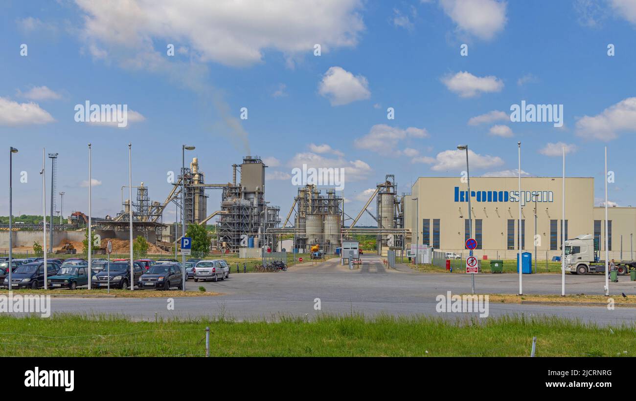 Lapovo, Serbia - May 26, 2022: International Company Kronospan Wood ...