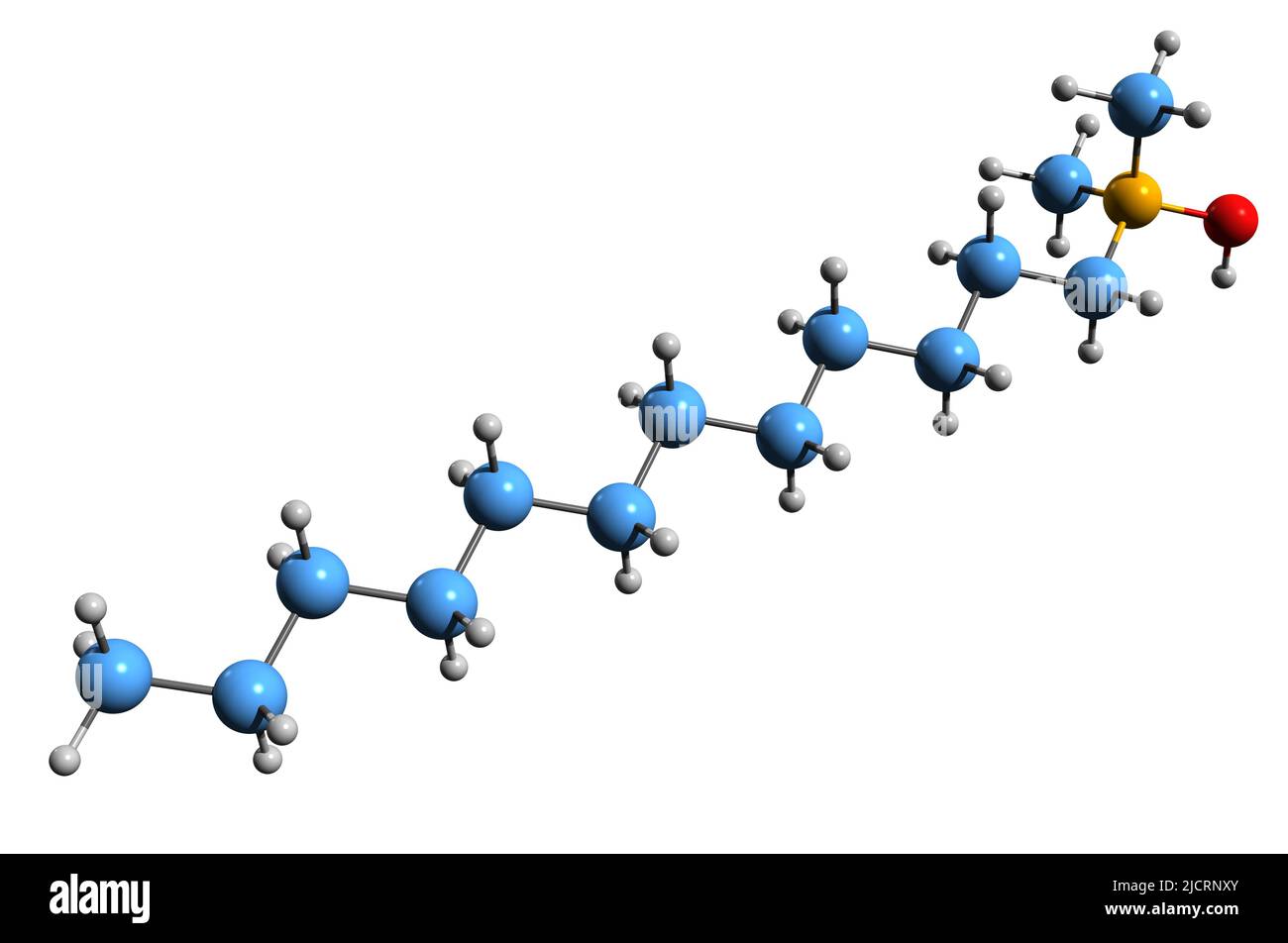3D image of coco alkyldimethylamine oxide skeletal formula - molecular ...