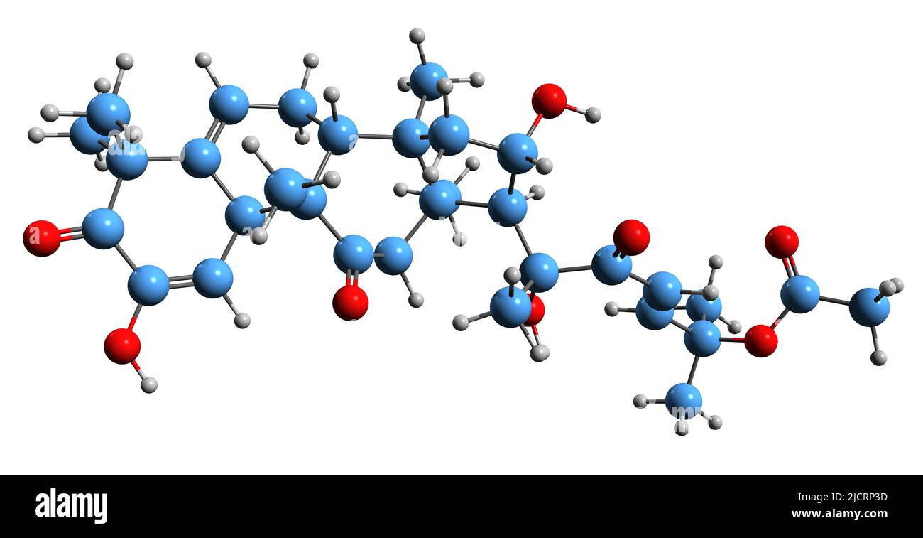 3D image of Cucurbitacin E skeletal formula - molecular chemical ...