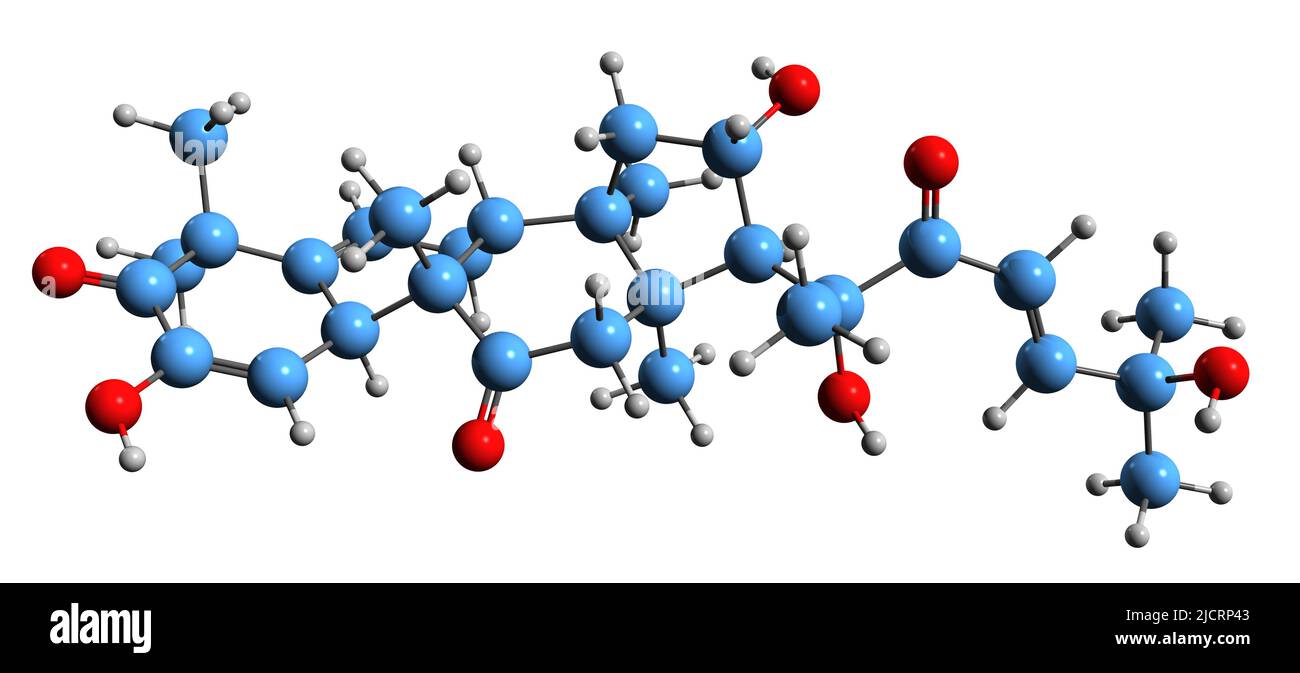 3D image of Cucurbitacin I skeletal formula - molecular chemical ...