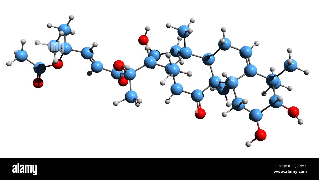 3D image of Cucurbitacin Q skeletal formula - molecular chemical ...