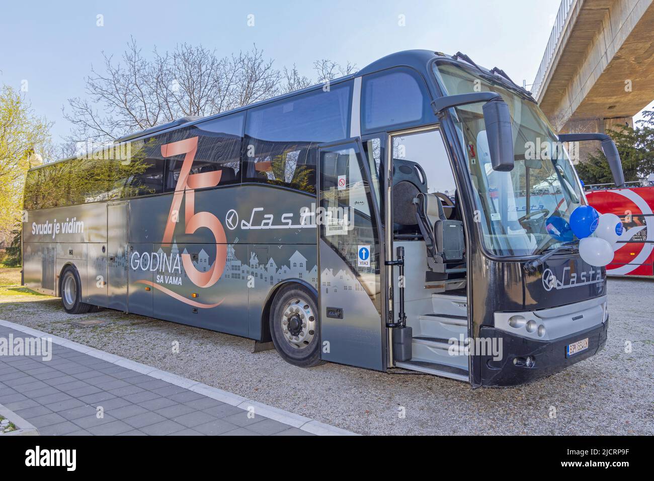 Belgrade, Serbia - March 24, 2022: Tourists Bus Lasta 75 Years of ...