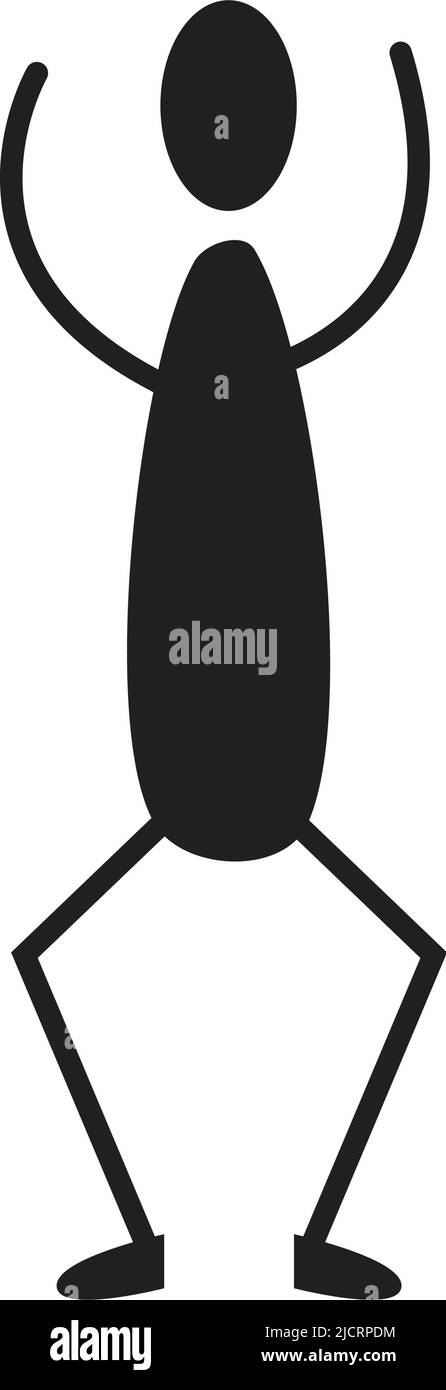 Cartoon vector doodle stickman man hi-res stock photography and images ...