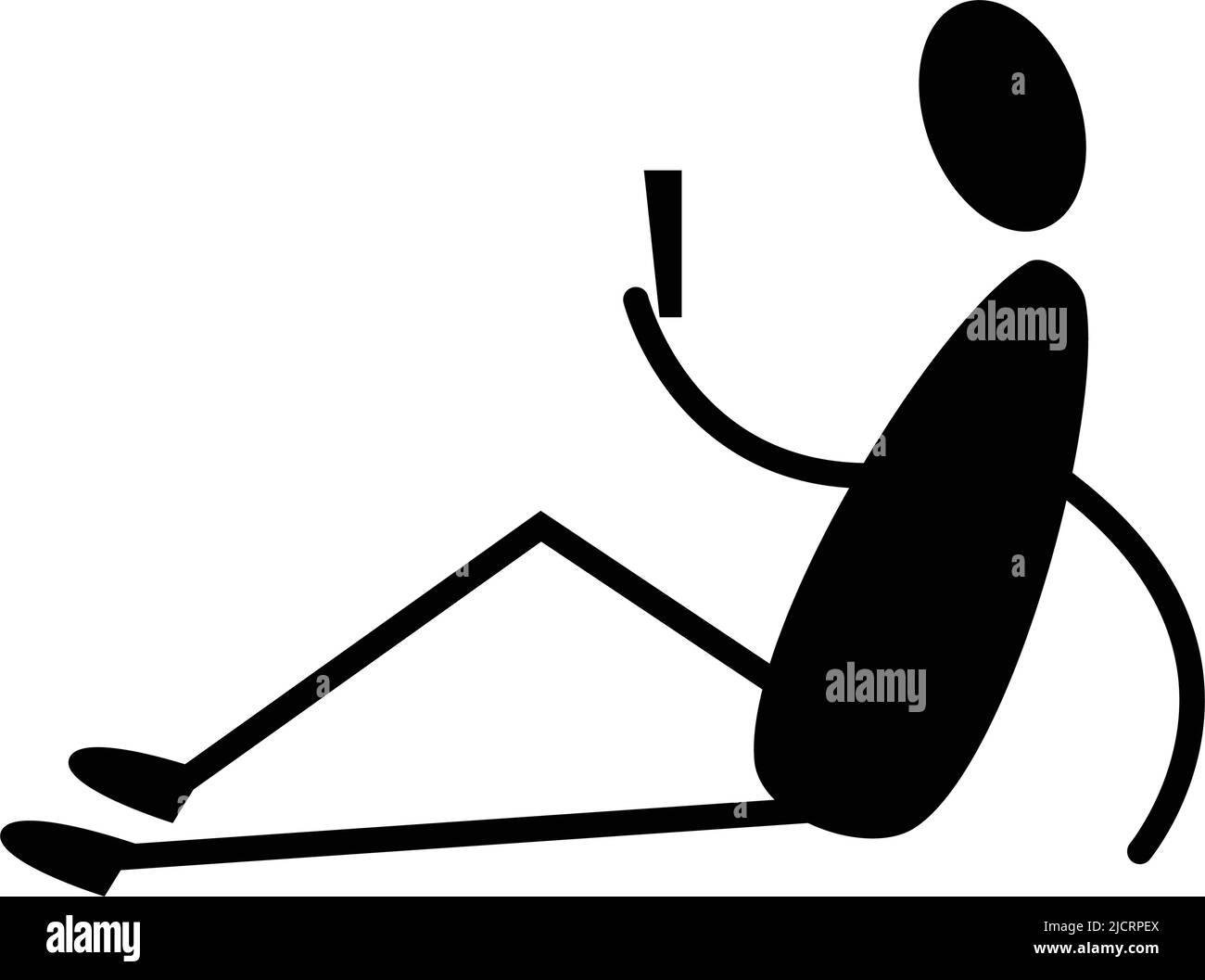 Stickman figure symbol with mobile in hand illustration symbol in a ...