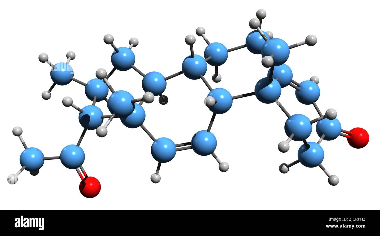 3D image of Dehydroprogesterone skeletal formula - molecular chemical ...