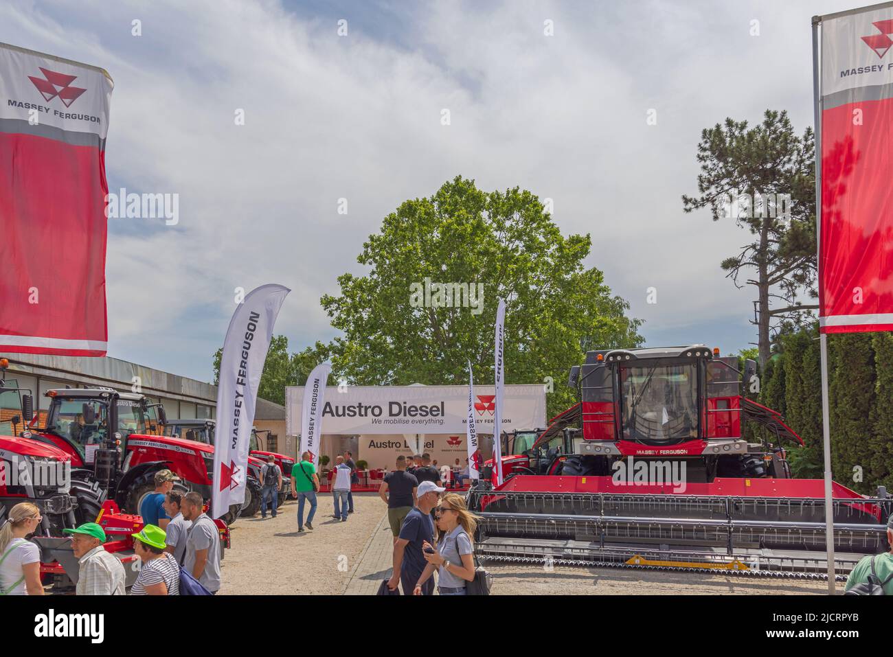Novi Sad, Serbia - May 21, 2022: Massey Ferguson Expo Stand Austro ...