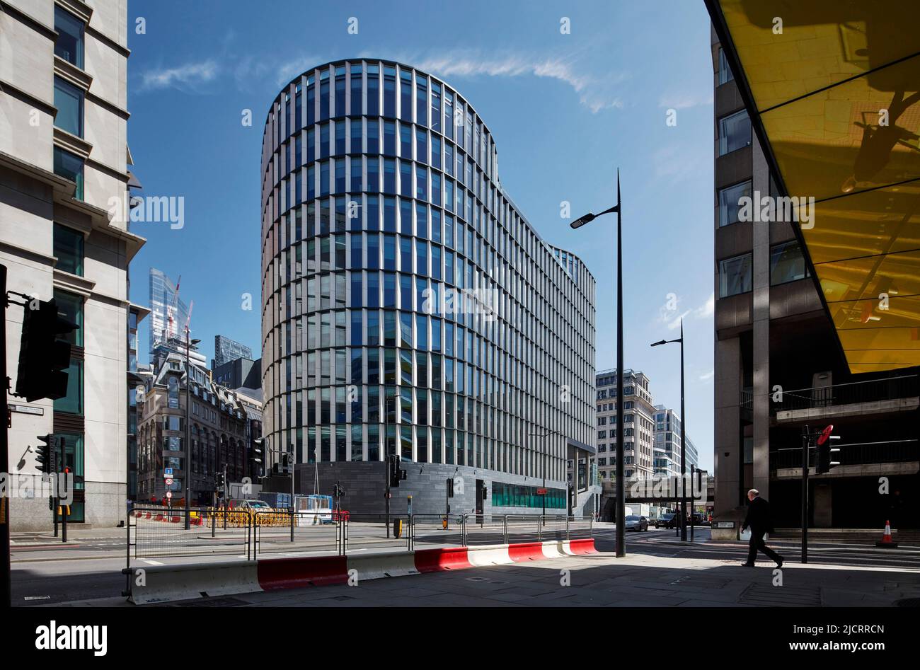 Exterior street facade of the new commercial building. 33 King William ...