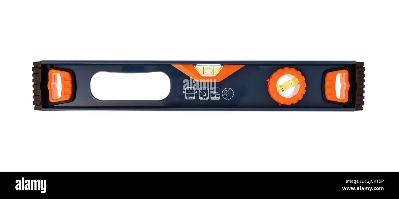 Level instrument, Spirit level tool isolated on white background ...