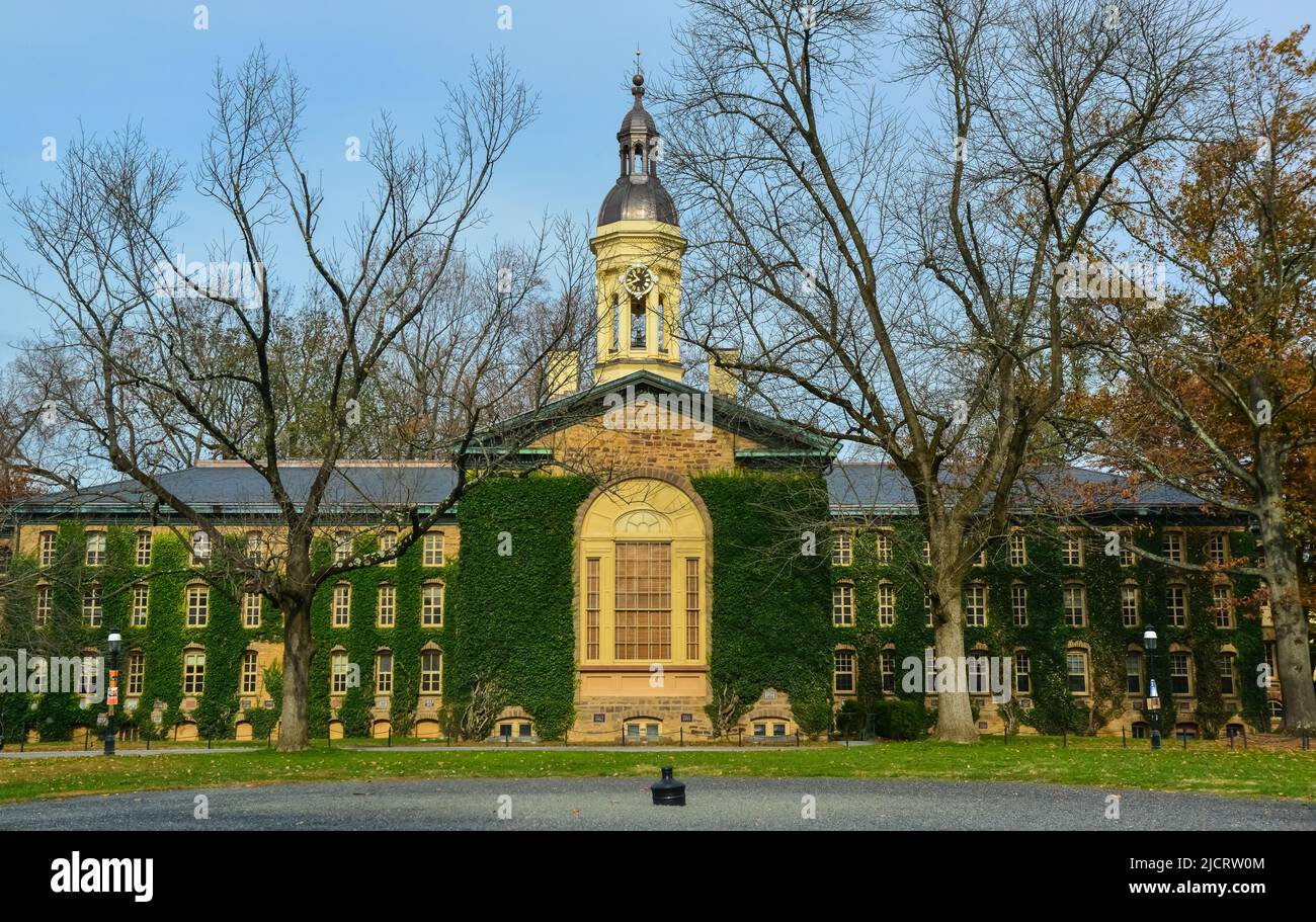 PRINCETON, NJ USA - NOVENBER 12, 2019: Old Nassau Hall, the oldest ...