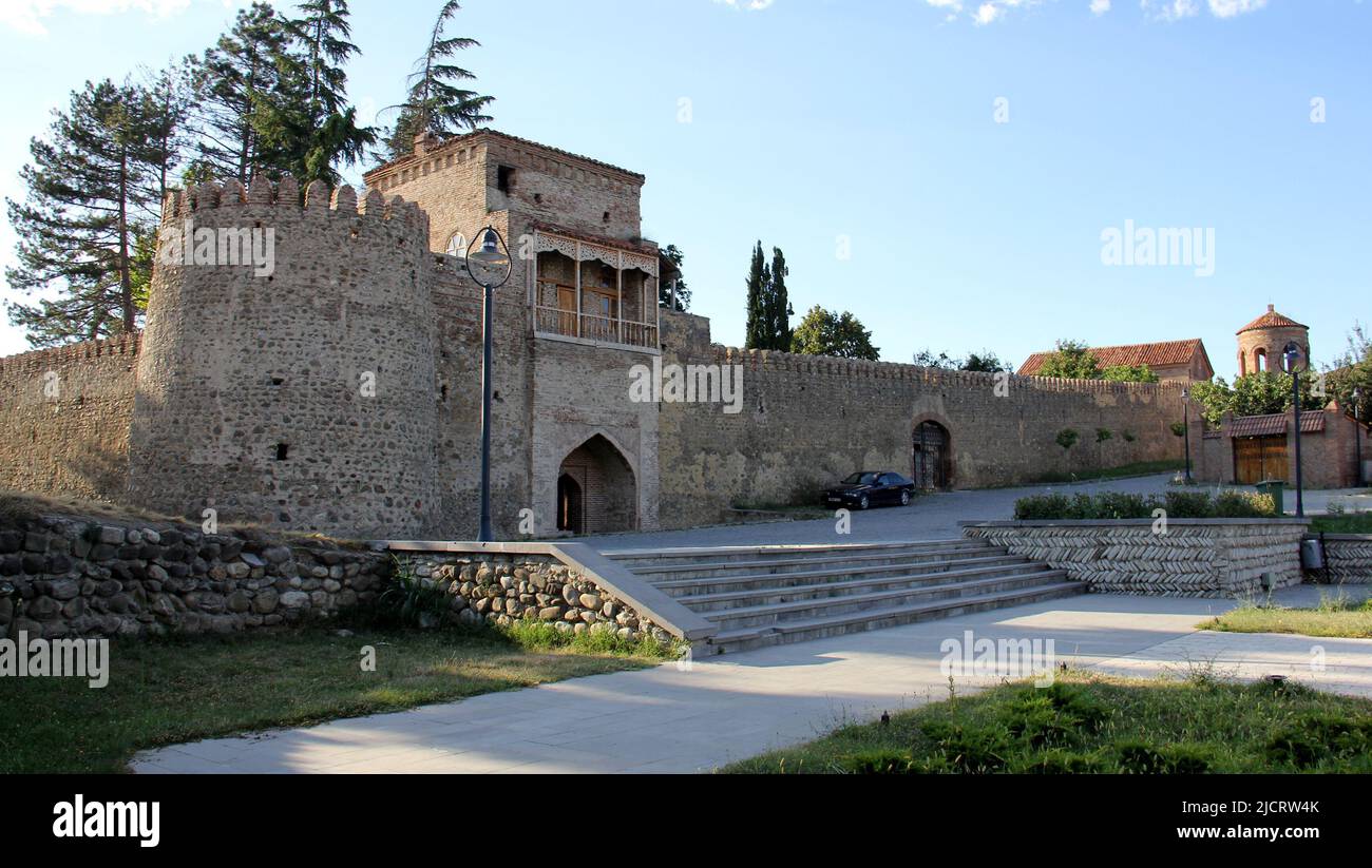 Front gate and defensive walls of the Batonistsikhe, Castle and Palace ...