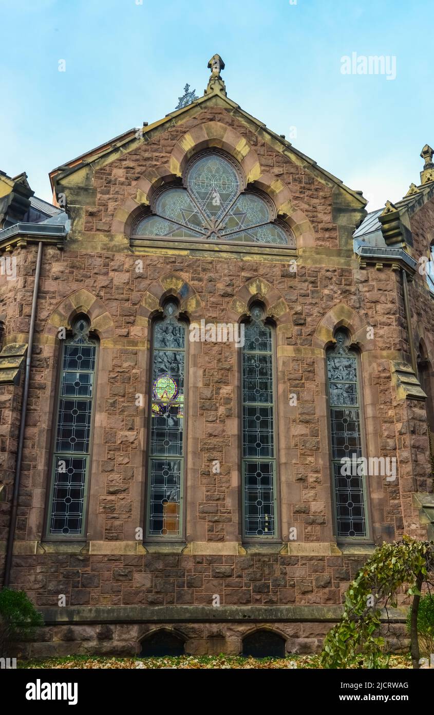 PRINCETON, NJ USA - NOVENBER 12, 2019: View of the facade of East Pyne ...