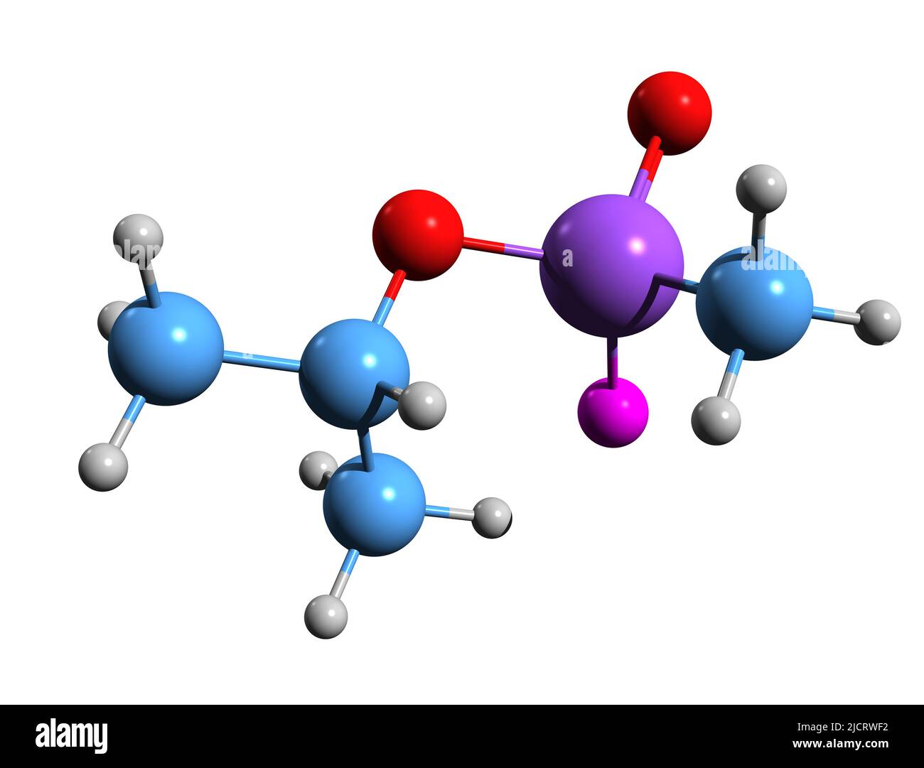3D image of sarin skeletal formula - molecular chemical structure of ...