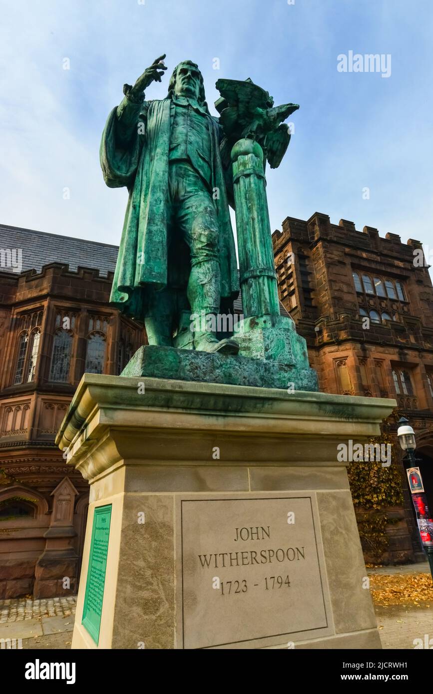 John witherspoon statue princeton hi-res stock photography and images ...