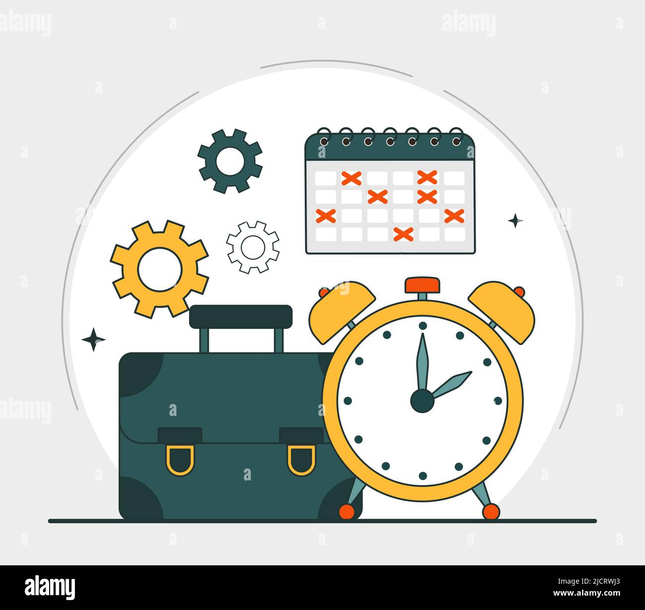 Flexible time Stock Vector Images - Alamy