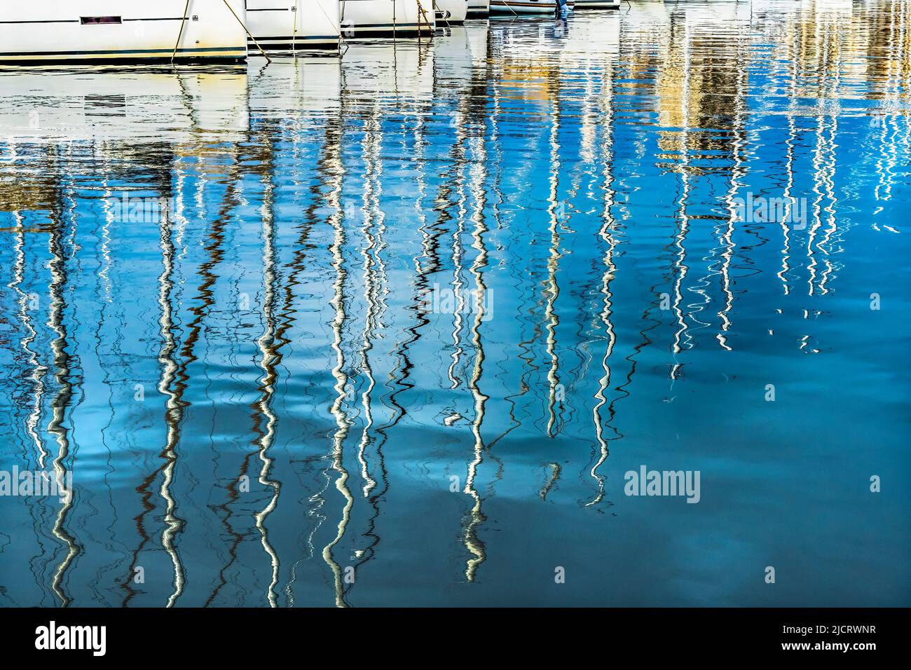 Colorful Marina Boats Yachts Waterfront Reflections Marseille France ...