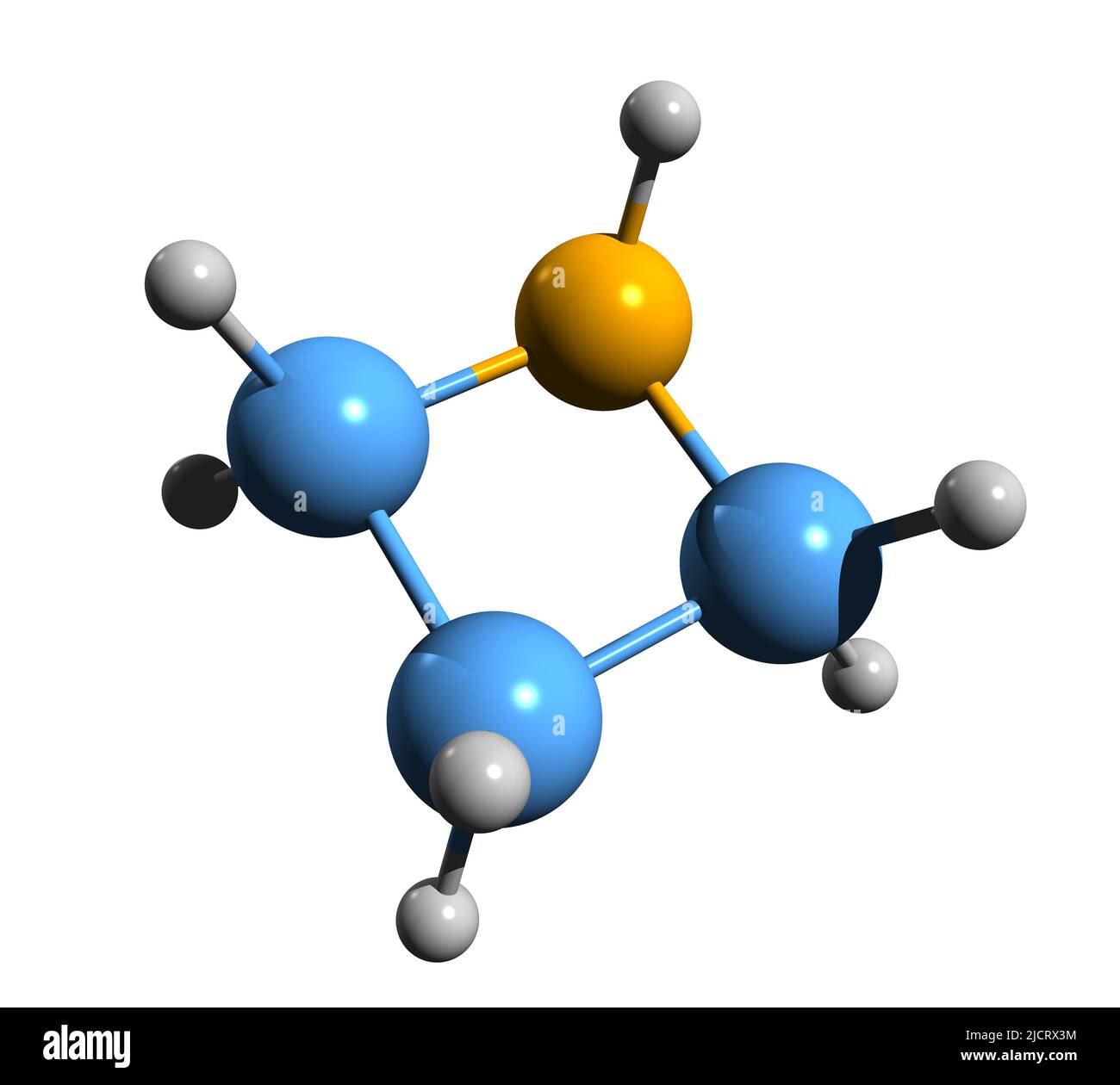 3D image of azetidine skeletal formula - molecular chemical structure ...