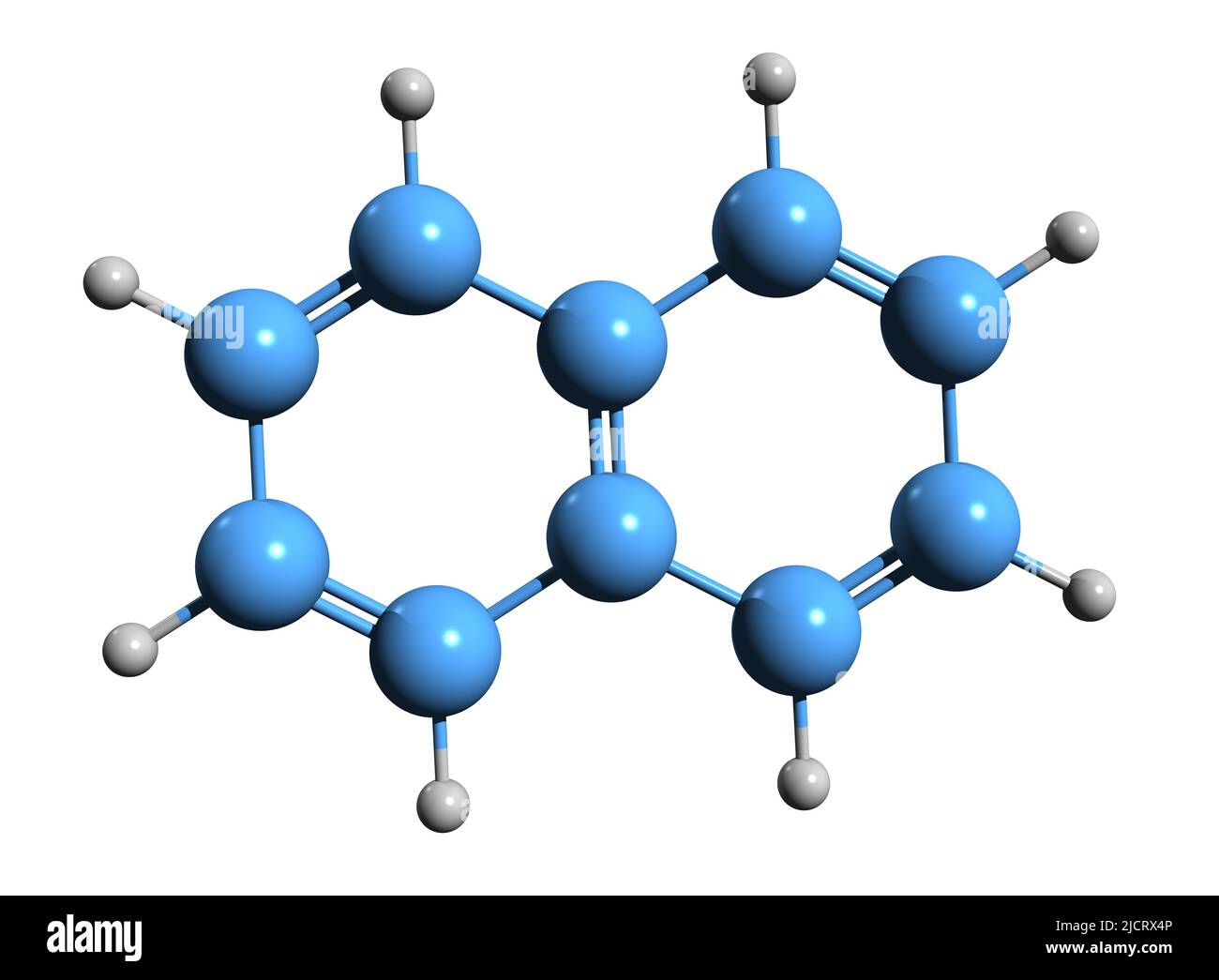 3D image of naphthalene skeletal formula - molecular chemical structure ...
