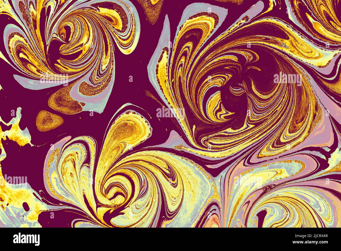 Abstract ebru cover art. Floral Ebru marbling texture background design ...