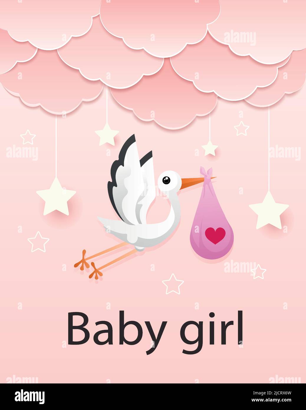 Baby girl cartoon hi-res stock photography and images - Alamy