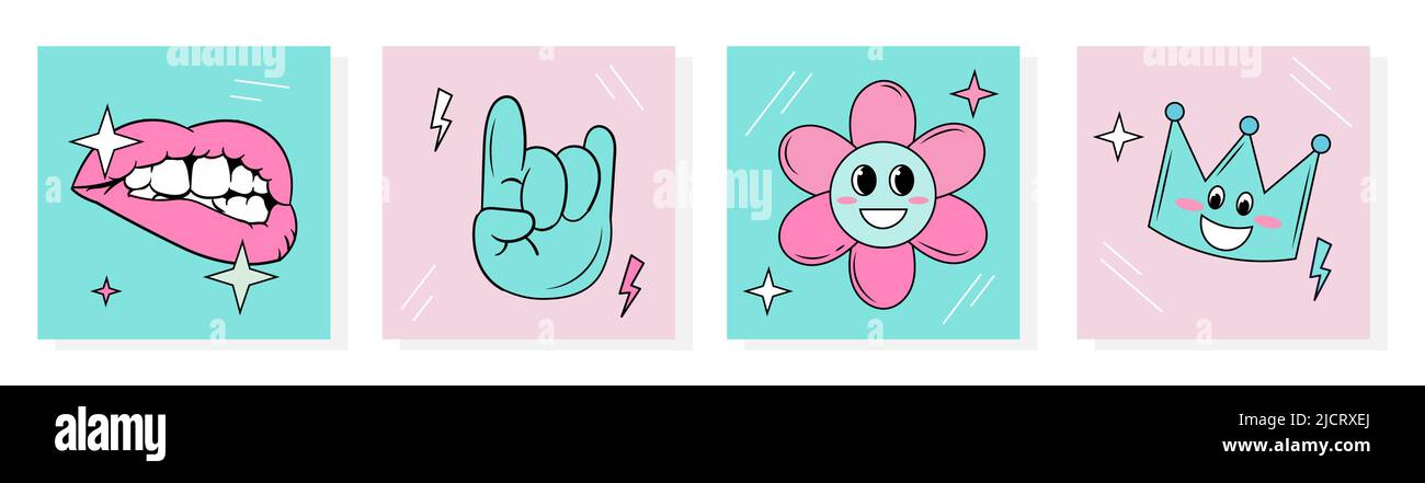 Cartoon characters set Stock Vector Image & Art - Alamy