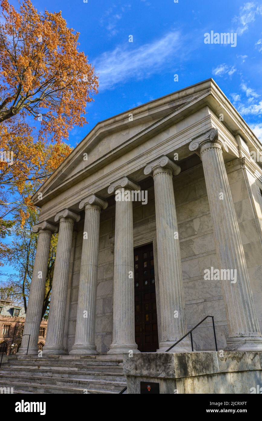 PRINCETON, NJ USA - NOVENBER 12, 2019: Clio Hall temple in Princeton ...