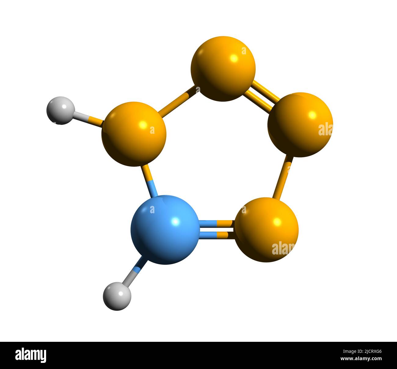 3D image of tetrazole skeletal formula - molecular chemical structure ...