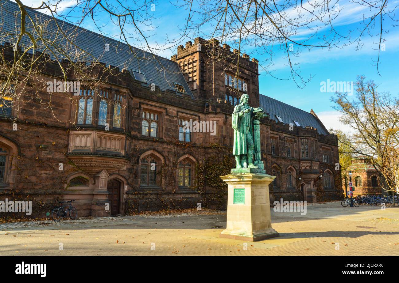 PRINCETON, NJ USA - NOVENBER 12, 2019: View of the facade of East Pyne ...