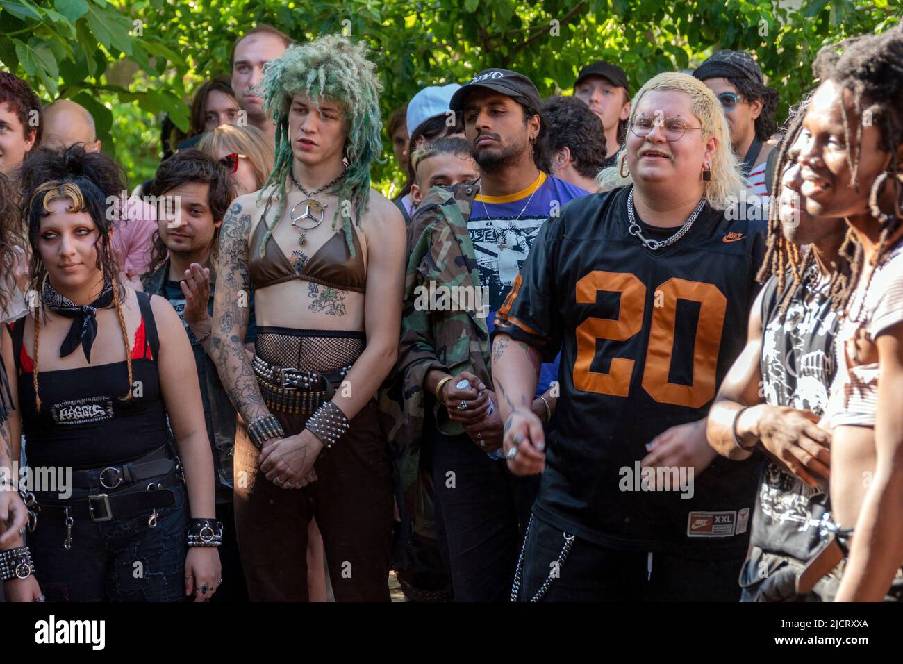 May 29, 2022, New York, NY, USA: Punk rockers take over an urban ...