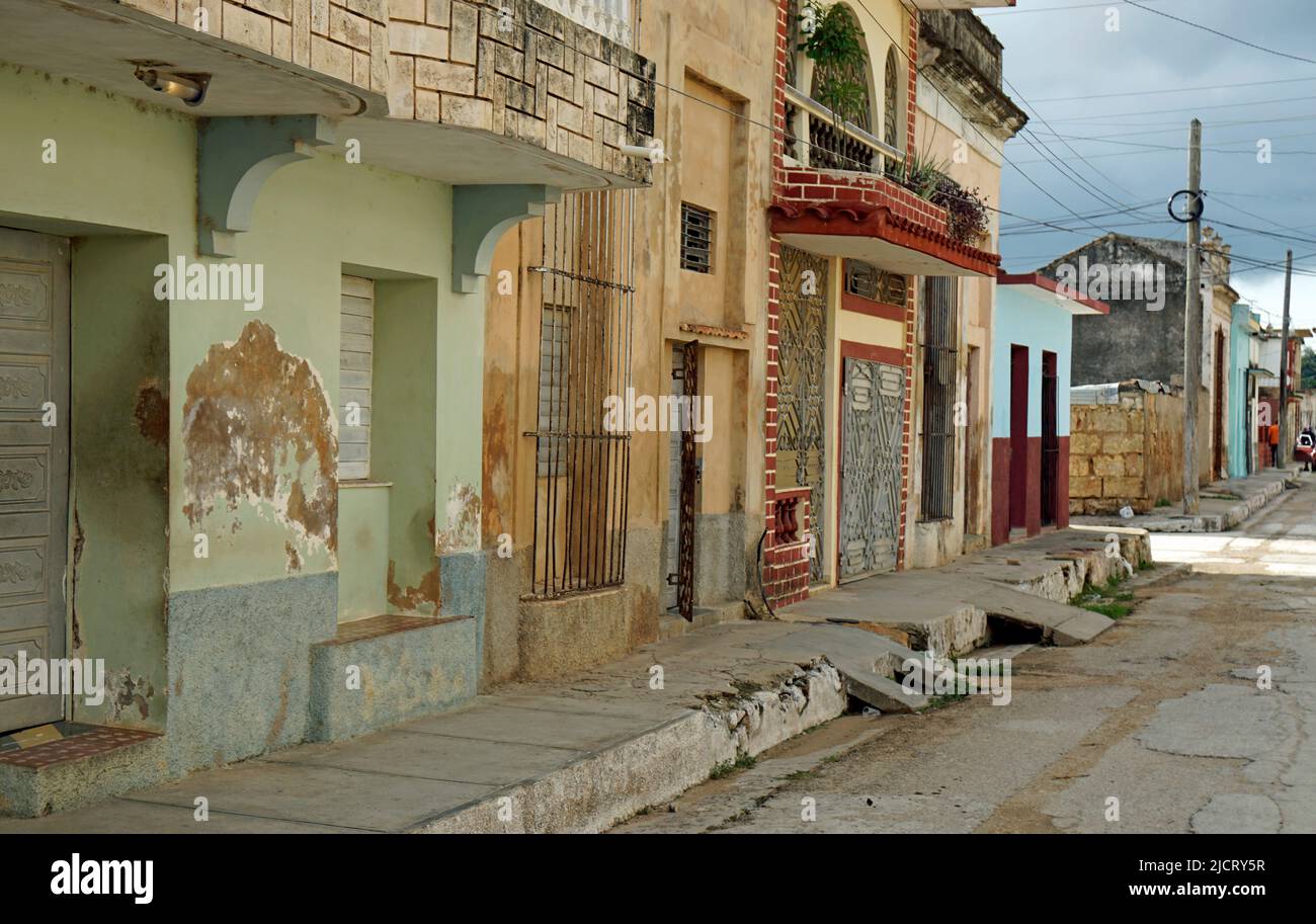 colorful old houses in the streets of cardenas on cuba Stock Photo - Alamy
